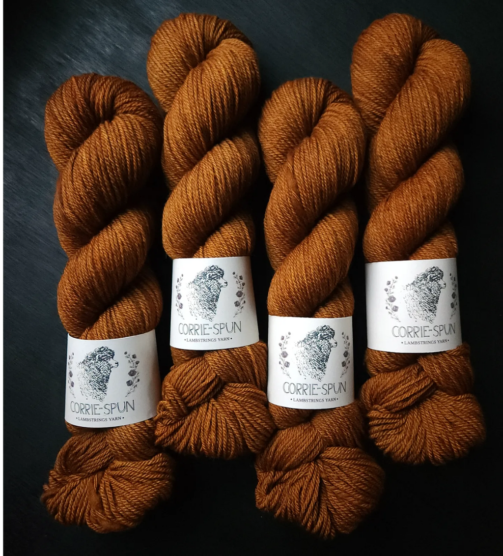 Corrie-Spun Fingering- Amber – Lambstrings Yarn